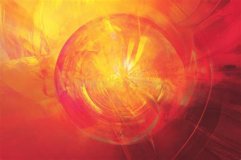 Abstract Glowing Orb Texture Dynamic Yellow And Red Gradients Radiating From A Central Core