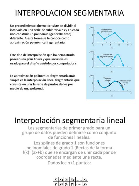 Interpolación Segmentaria Lineal Pdf