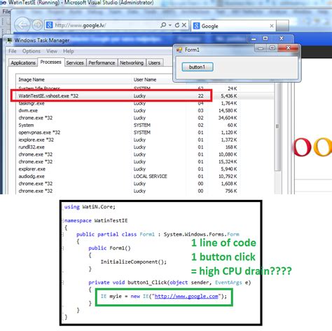 C Watin Causes High Cpu Usage Stack Overflow