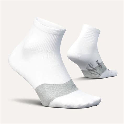Feetures Elite Ultra Light Cushion Quarter Sock White Sokken