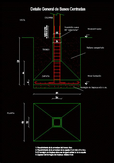 Detail Of Base Centered Dwg Detail For Autocad • Designs Cad