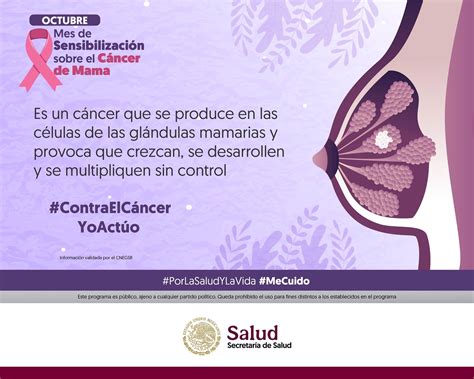 Secretaría Octubre I Mes De La Sensibilización Sobre El Cáncerdemama