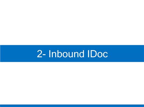 Sap Inbound Idocpptx Operating Systems Computer Software And