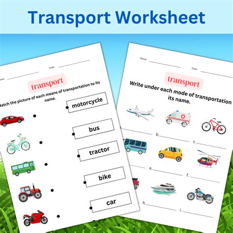 Preschool Transport Worksheet For Kindergarten Transportation For Grade 1 2 Made By Teachers