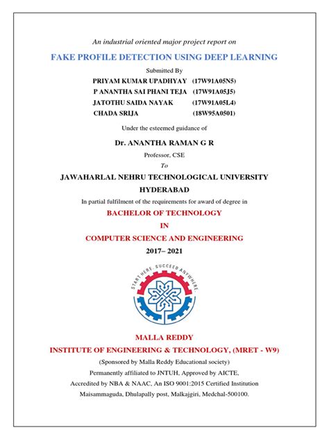 D8 Fake Profile Detection Gpku Pdf Machine Learning Deep Learning