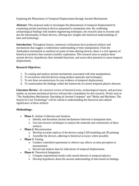 Exploring The Phenomena Of Temporal Displacement Through Ancient