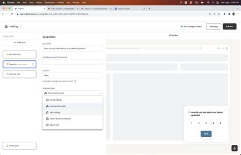 How To Create An In Product Survey Using Hubble Hubble