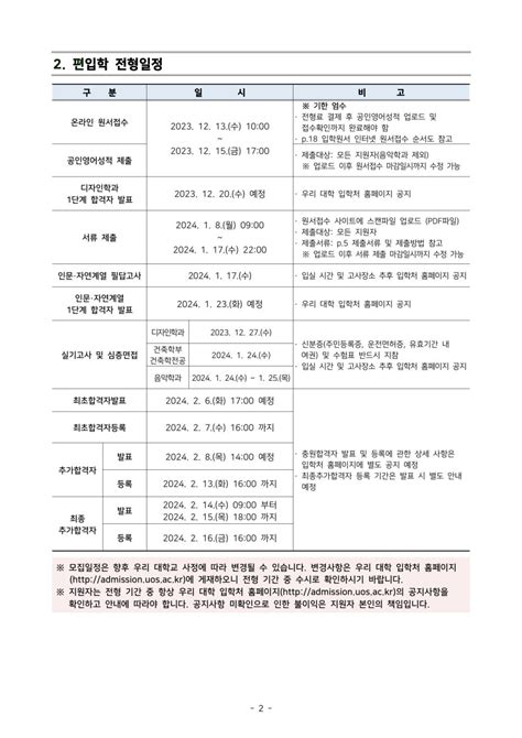 2024학년도 서울시립대 편입 모집요강 일반편입 74명 모집 네이버 블로그