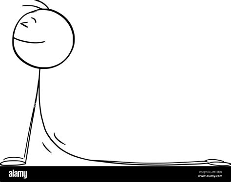 Person In Yoga Pose Vector Cartoon Stick Figure Illustration Stock