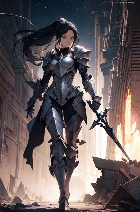 Anime Girl In Knight Armor