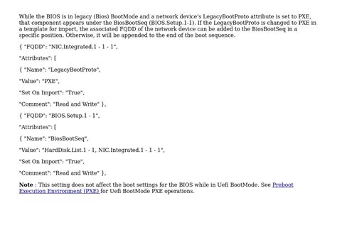 Legacybootproto And Pxe Server Configuration Profiles Reference Guide Dell Technologies