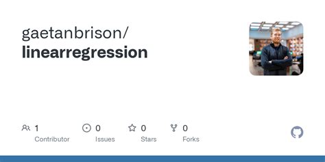 github gaetanbrison linearregression
