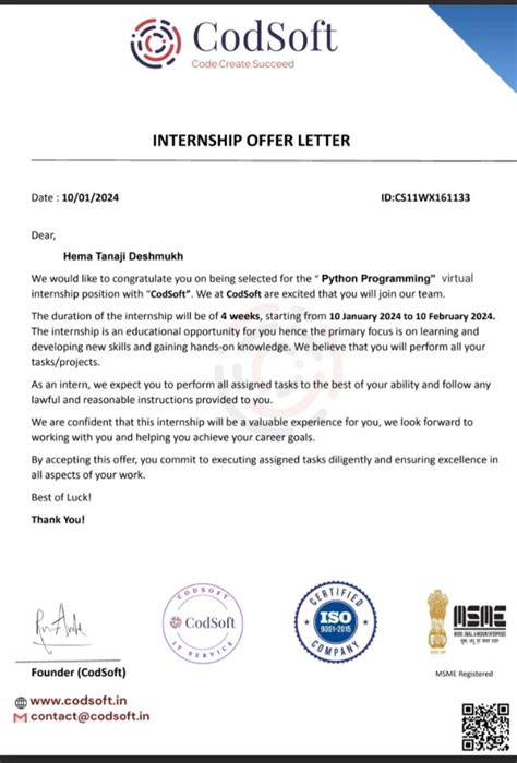 Hema Deshmukh On Linkedin Codesoft