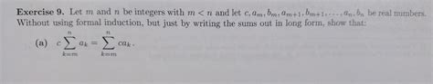 Solved Exercise 9 Let M And N Be Integers With M N And Let Chegg Com