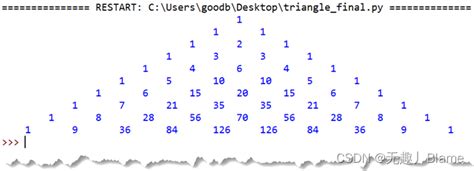 Python：打印杨辉三角python打印杨辉三角 Csdn博客
