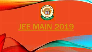 PPT JEE Main 2019 2 PowerPoint Presentation Free To Download Id 8ad9a1 OGRiY