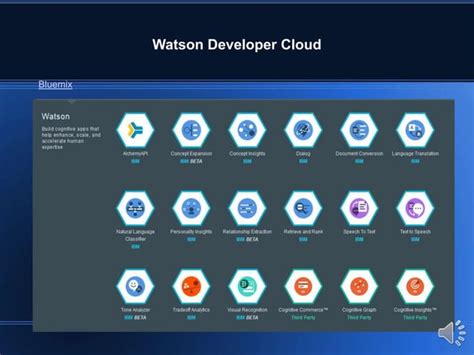 IBM Cognitive Service Introduction PPT