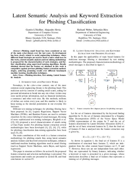 Pdf Latent Semantic Analysis And Keyword Extraction For Phishing