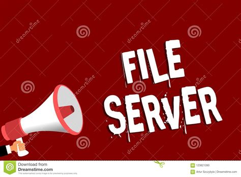 Handwriting Text File Server Concept Meaning Device Which Controls Access To Separately Stored