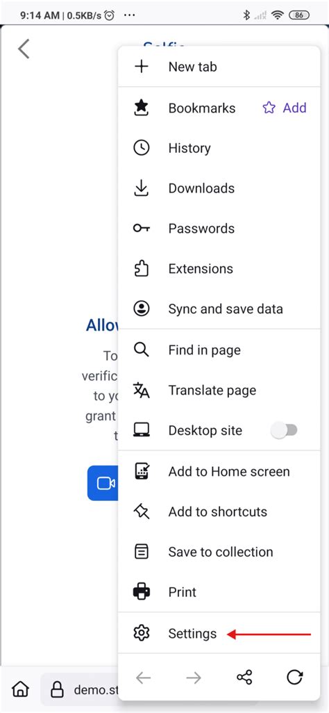 How To Allow Camera Access Permissions On My Device Alice Biometrics