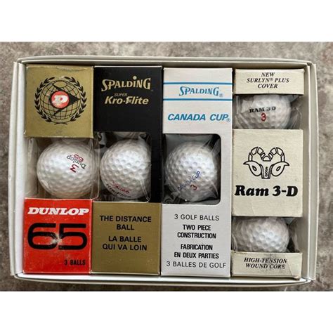 Vintage Golf Balls Lot 4 Sleeves Of New Balls In Original Packaging