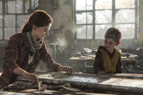 Premium Photo Mom And Son Having A Day At The Papermaking Class