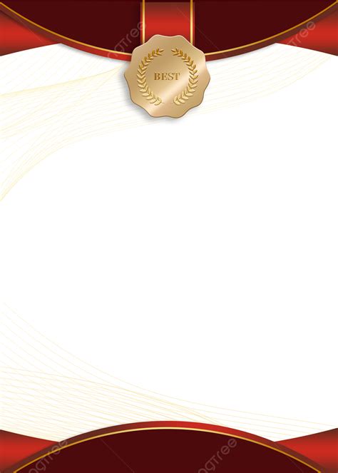 Business Certificate Red Background Wallpaper Image For Free Download Pngtree