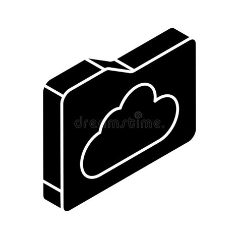 Modern Isometric Vector Of Cloud Folder Isolate On White Background Stock Vector Illustration