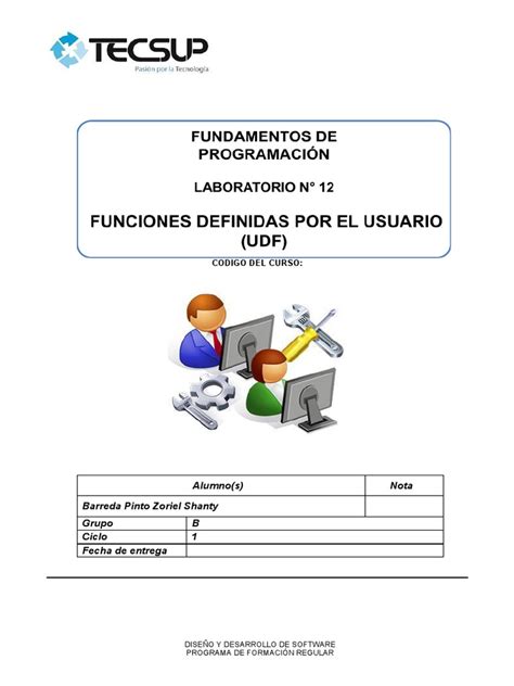 Lab 12 Funciones Definidas Por El Usuario Descargar Gratis Pdf