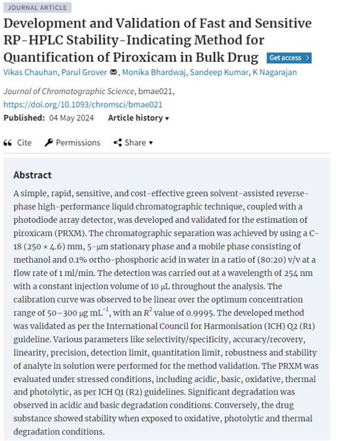 Vikas Chauhan On Linkedin Excited To Share That My Research Article Titled Development And…