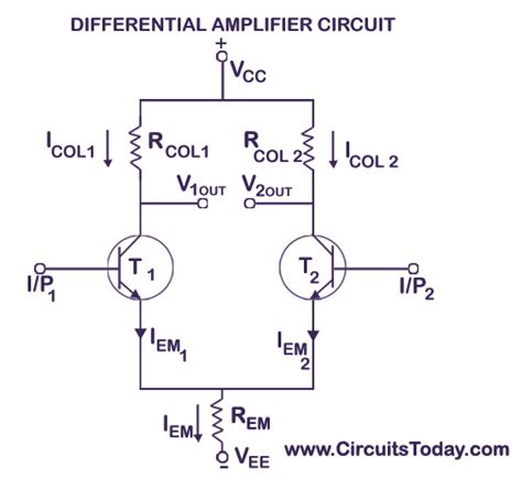 Differential Amplifier Circuit Tutorial Using Bjt And Opamp
