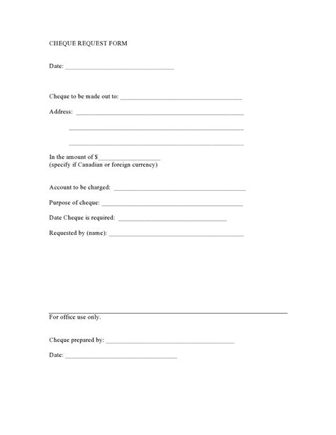 Check Request Form Template Excel