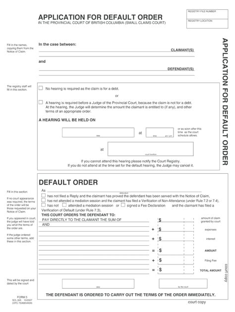 Application For Default Order Form Fill Out And Sign Printable Pdf