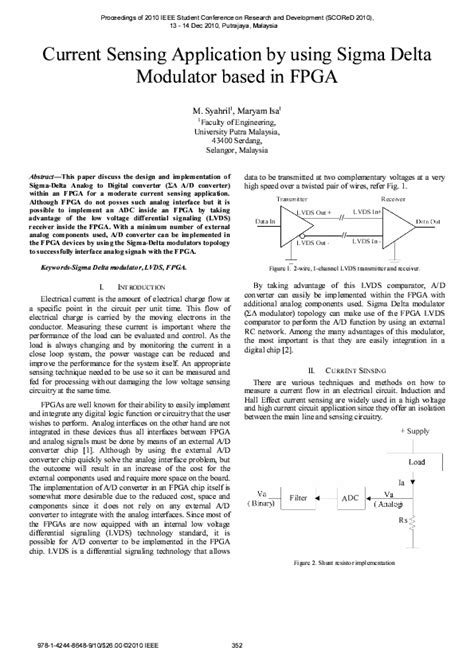Pdf Current Sensing Application By Using Sigma Delta Modulator Based