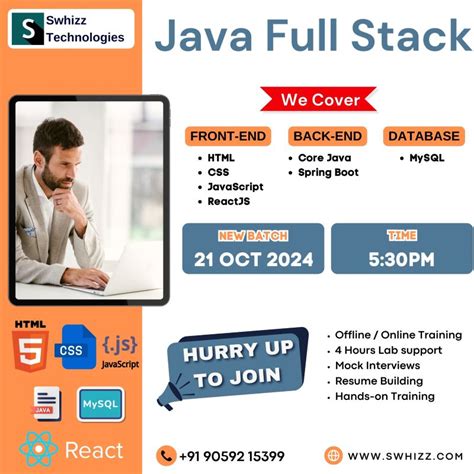 Swhizz Technologies On Linkedin Javafullstack Ittraining Freedemo