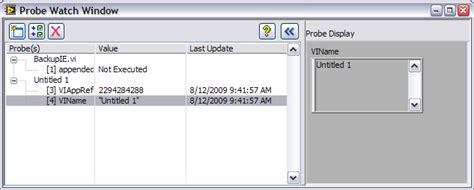 Probe Watch Window Usability Issue Development Environment IDE LAVA