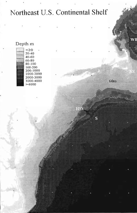 Major Bathymetric Features Of The Northeast Us Continental Shelf
