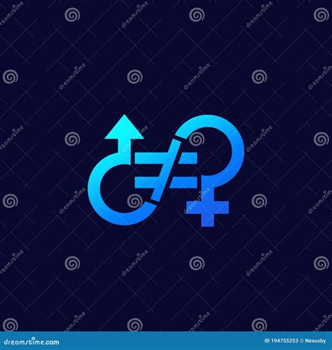 Gender Inequality Icon For Web Stock Vector Illustration Of Icon