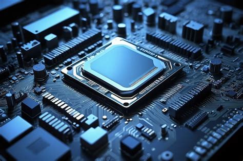 회로판 기술 배경 중앙 컴퓨터 프로세서 Cpu 개념 마더보드 디지털 ⁇ 프리미엄 사진