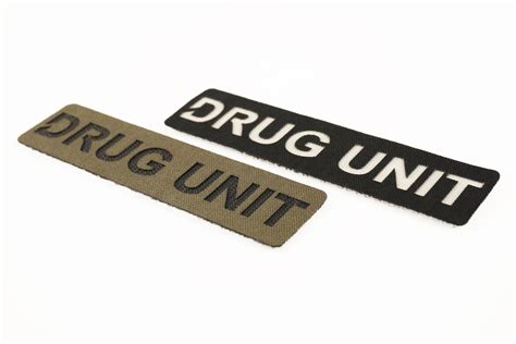 Drug Unit Patch Tactical Id For Law Enforcement And K9 Lof Defence