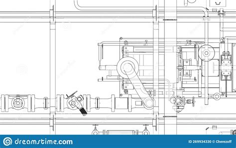 Pump Station 3d Illustration Stock Illustration Illustration Of Line
