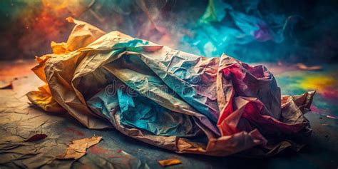 Intriguing Abstract Background A Surreal Exploration Of Aged Crumpled Newspaper Texture In Art