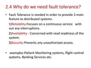 Fault Tolerance In Distributed Systems PPTX