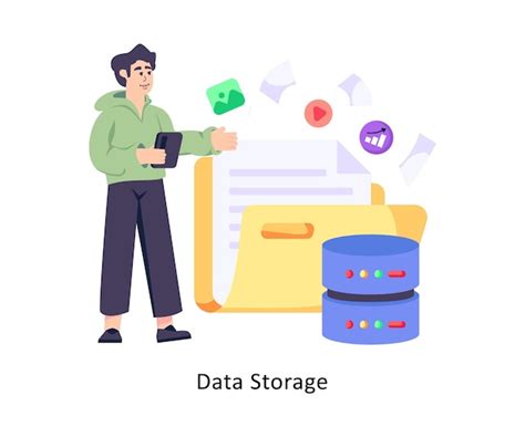 Premium Vector Data Storage Flat Style Design Vector Stock Illustrations