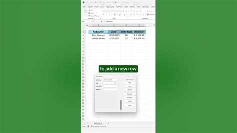 How To Use Data Entry Form Excel Exceltips Youtube