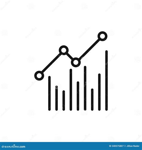 Chart Icon Thin Line Art Isolated Stock Vector Illustration Of Symbol