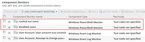 Work With Sam Component Monitors