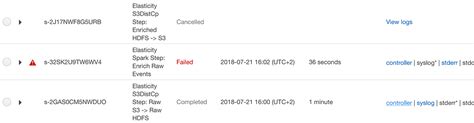 emr etl runner fails without useful error on step elasticity spark