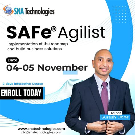 Snatechnologies Safeagilist Safetraining Safe6 Agilist Online