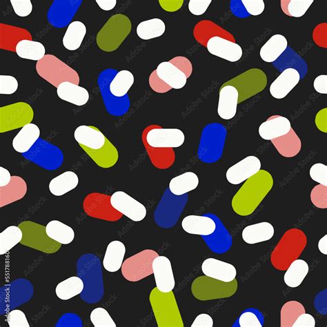 Vector Modern Seamless Pattern With Colorful Hand Draw Abstract Spots Doodles Use It For